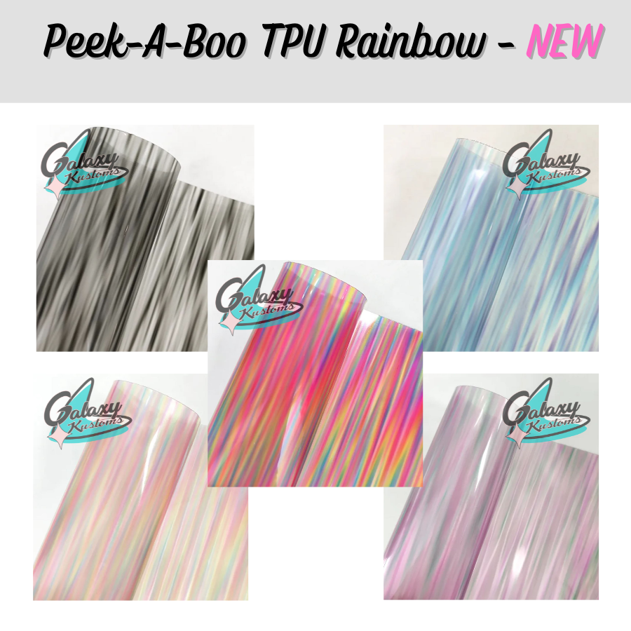 Peek-A-Boo - Rainbow TPU Vinyl - 0.4mm – Galaxy Kustoms
